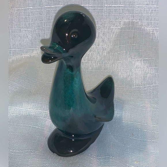 Source Unknown | Art | Vintage Green Black Ceramic Duck Figurine | Poshmark